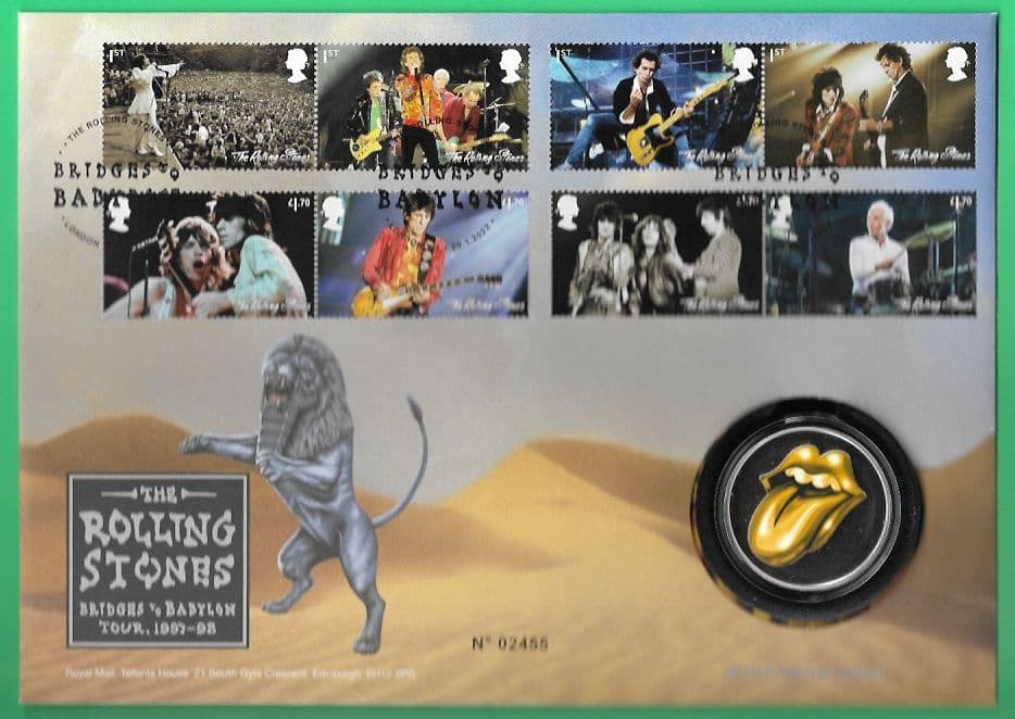 2022 RMC206 Rolling Stones - Bridges to Babylon Tour - Medallic Coin Cover