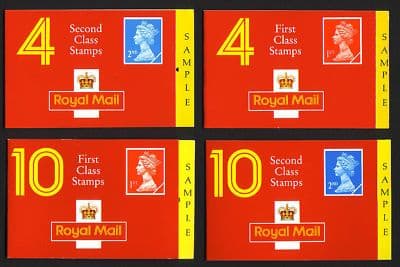 4x Sample Barcode Stamp Booklets