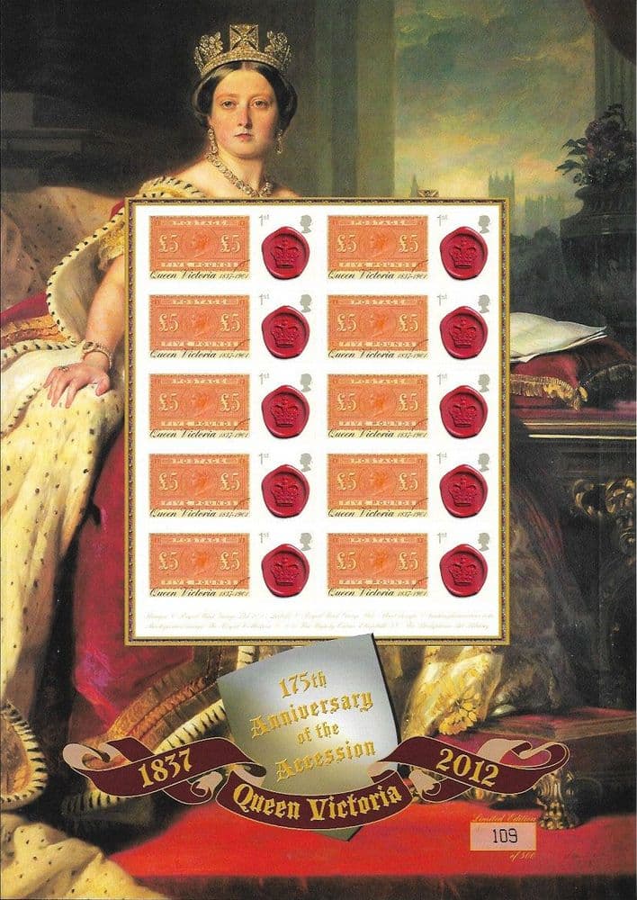 BS390 Queen Victoria Accession 175th Anniversary Business Smiler Sheets
