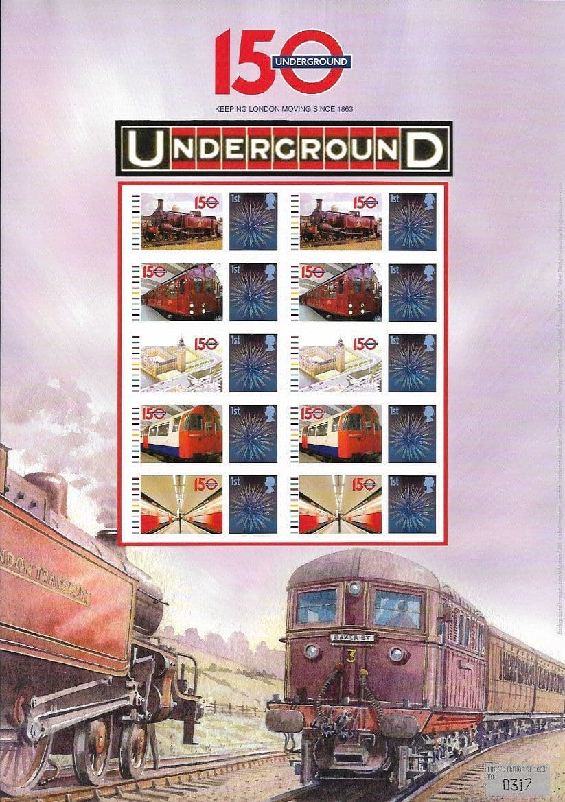 BS397 London Underground 150th Anniversary Business Smiler Sheets