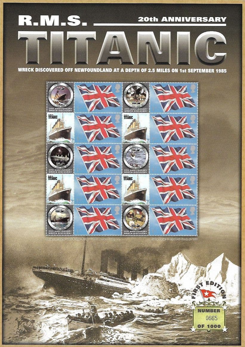 BS69 R M S Titanic - 2nd Issue Business Smiler Sheets