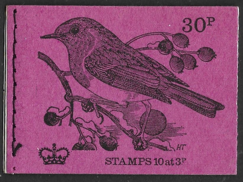 DQ60 October 1971 30p Decimal Stitched Stamp Booklet