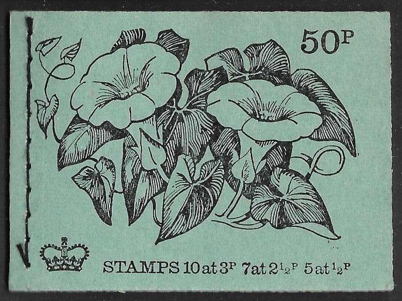 DT1 February 1971 50p Decimal Stitched Stamp Booklet