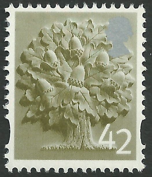 EN10 42p Pictorial Gravure with White Borders DLR England Regional Stamps