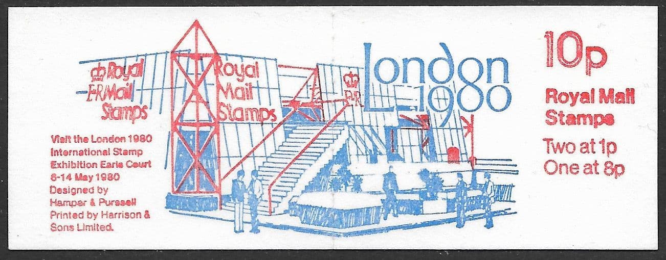 FA10 London August 1979 Perf P1 10p Folded Booklets