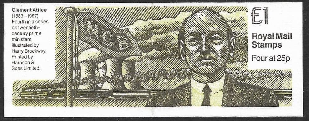 FH35 Prime Ministers Design 4 Clement Attlee Cylinder B6 1 00 Folded ...