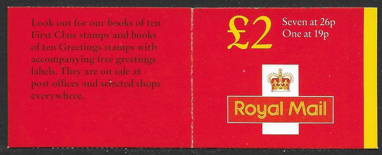 FW11 New Style with 19p & 26p stamps Cylinder Q1 Q1 2 00 Folded Booklets