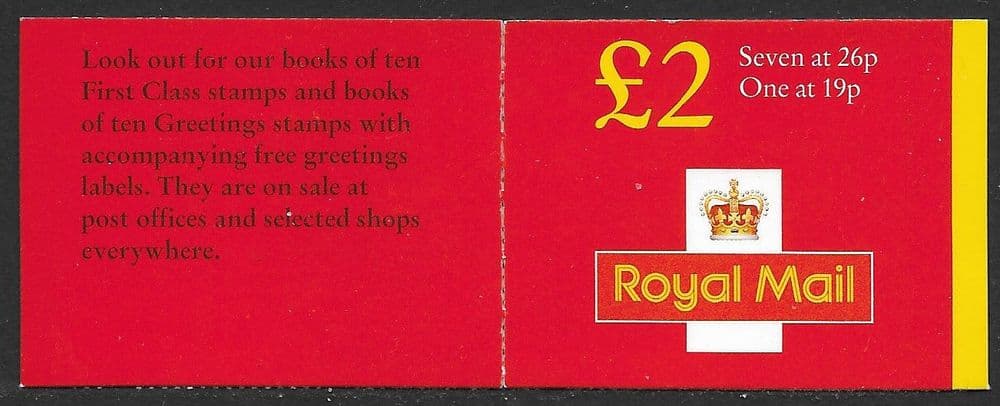 FW11 New Style with 19p & 26p stamps Cylinder Q1 Q1 2 00 Folded Booklets