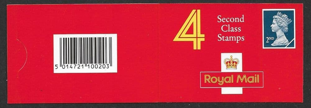 HA3 Booklet Tab With Shoulder Cut Printed by Walsall 4x2nd Class Stamps ...