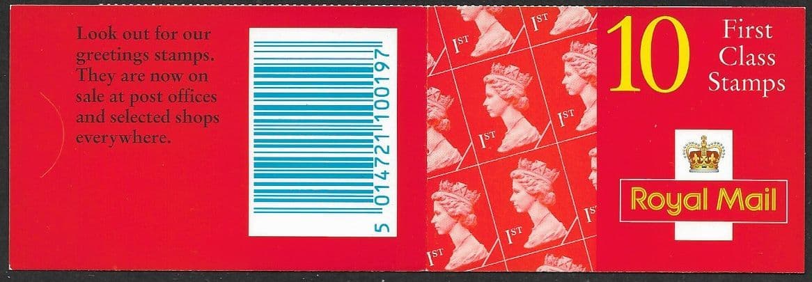 HD20 Booklet Printed by Harrison 10x 1st Class Stamps 10x SG1666