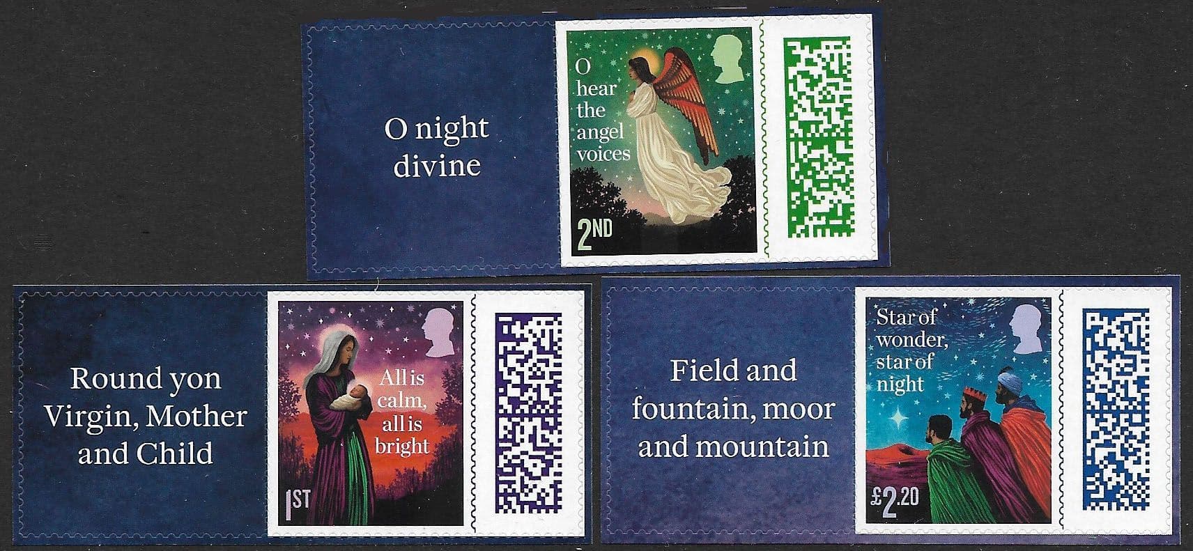 LS158 Set of 3 Singles with Labels from 2023 Christmas Post Office ...