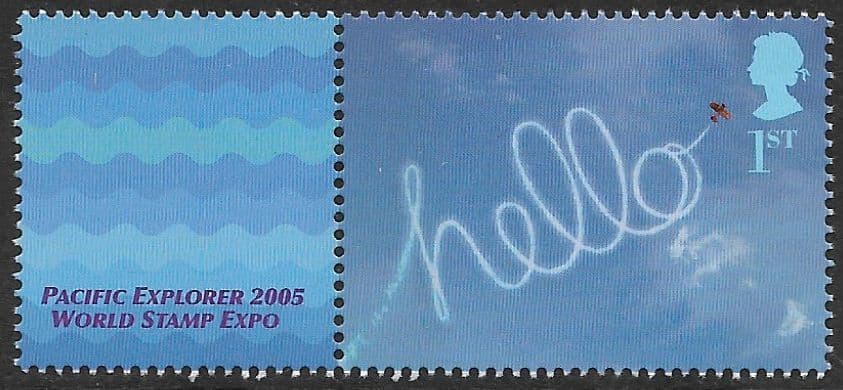 LS24 2005 Pacific Stamp Exhibition Single Stamp with Label Perf 14 ...