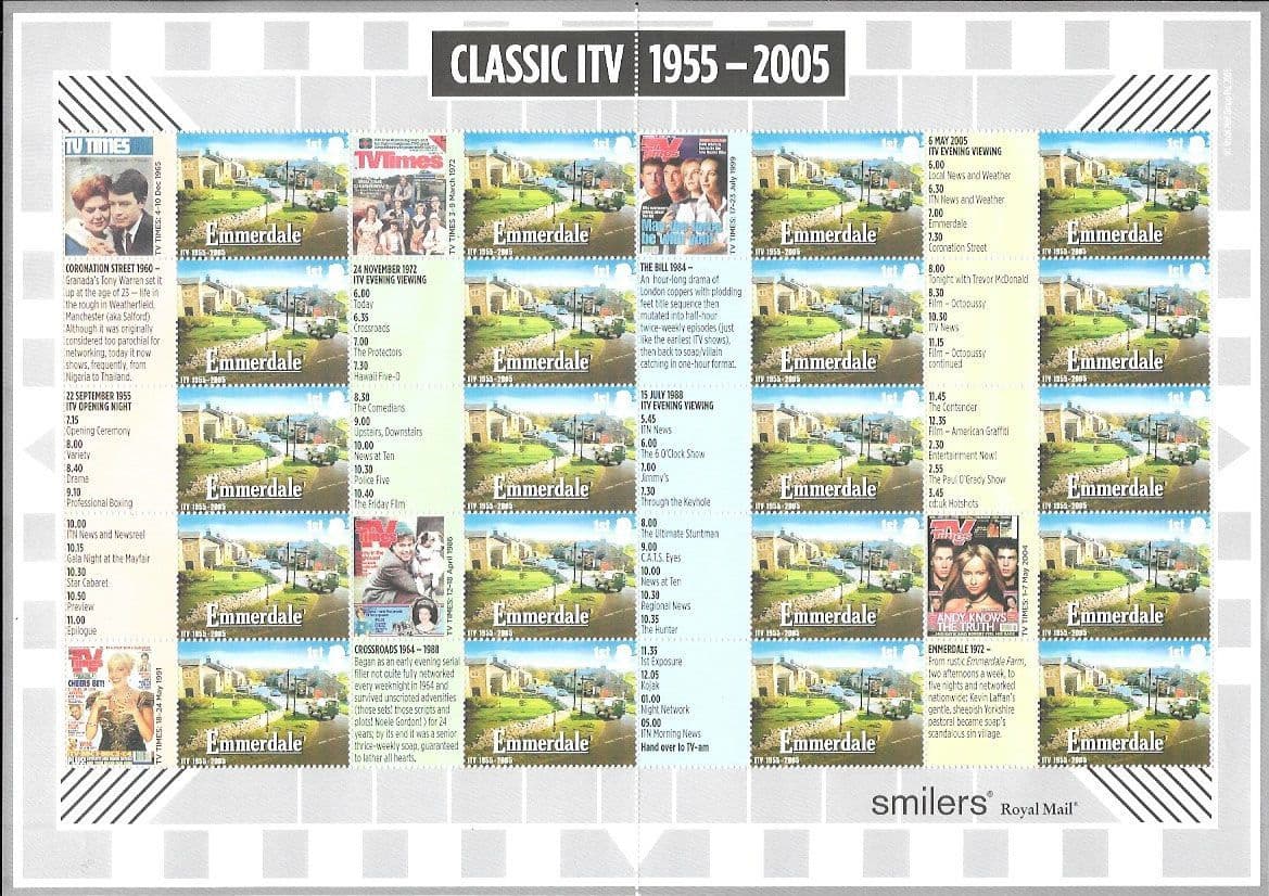 LS26 2005 Classic ITV - Emmerdale Smilers Sheet