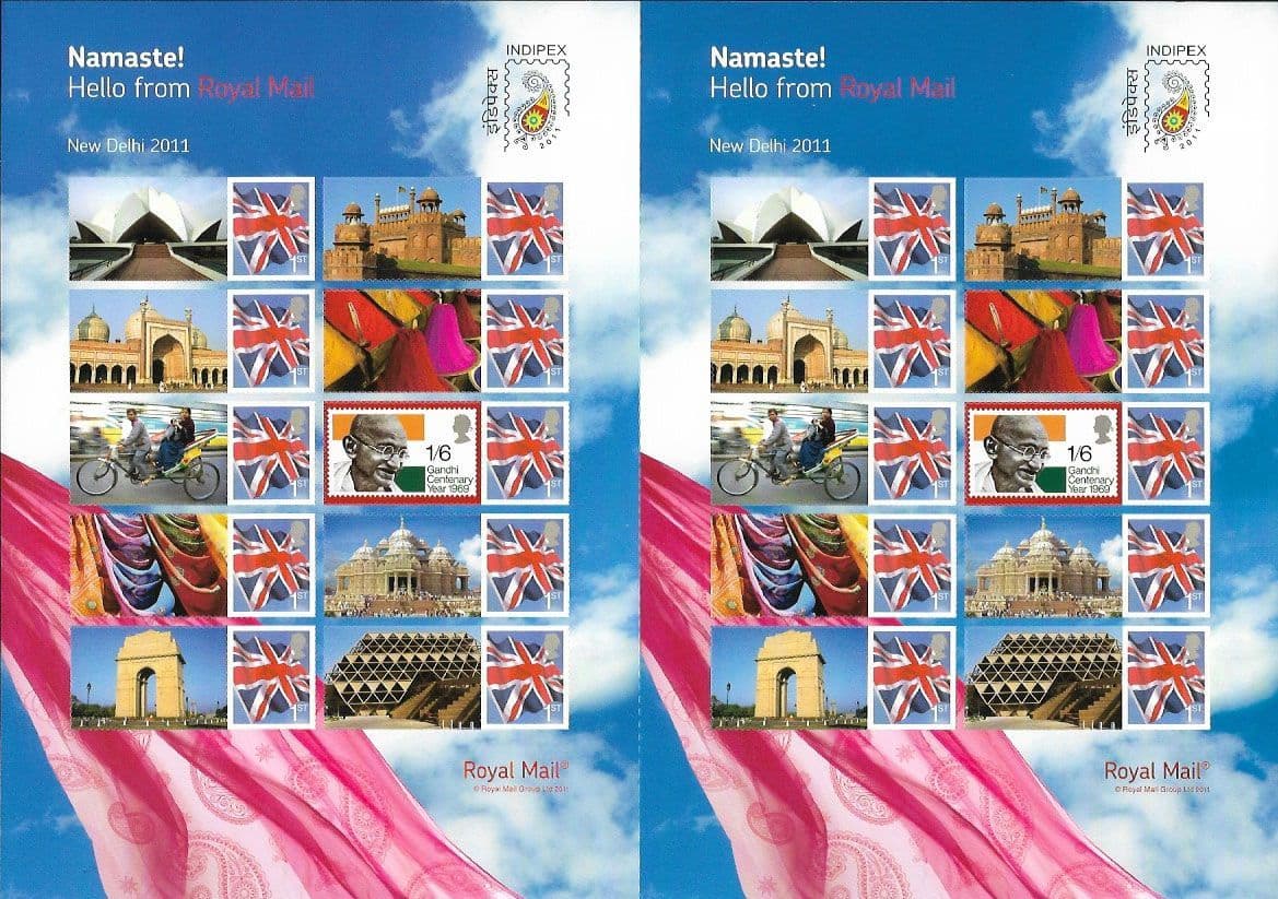 LS76 2011 Indipex - Stamp Exhibition New Delhi Smilers Sheet