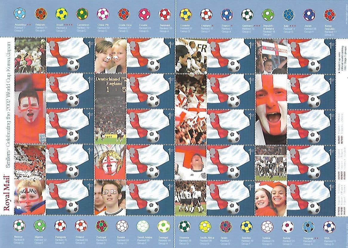 LS8 2002 World Cup Football Smilers Sheet