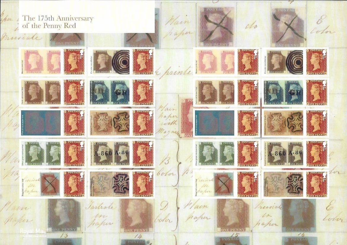 LS99 2016 175th Anniversary of the Penny Red Smilers Sheet