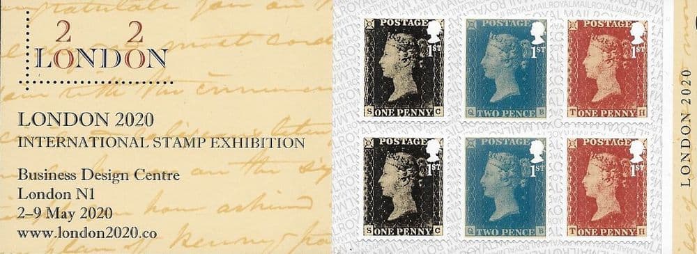 MB21 Self Adhesive Stamp Booklet 6x1st London 2020