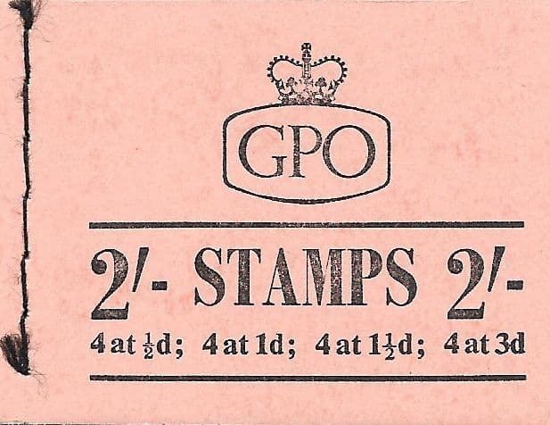 N1 Edward Watermark 2/- Wilding Stitched Stamp Booklet