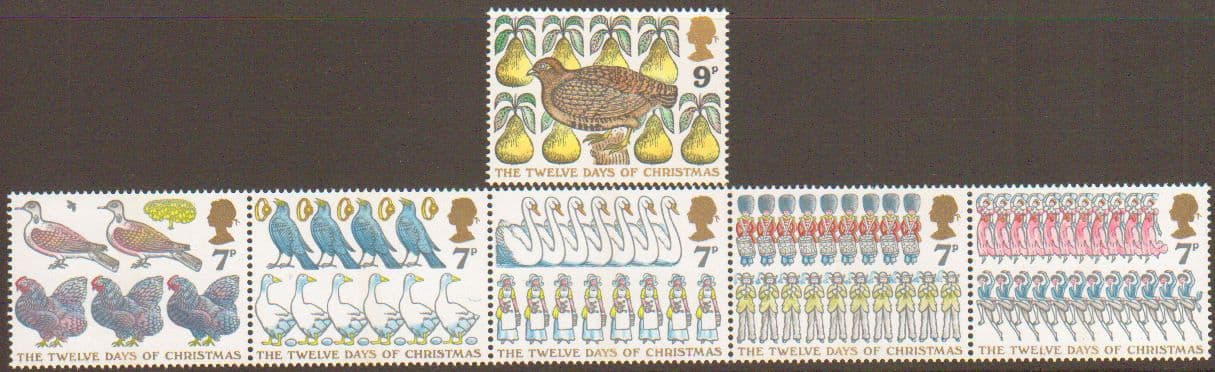 SG1044-1049 1977 Christmas Stamp Set