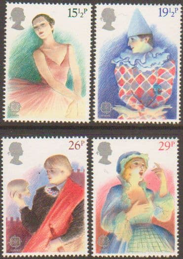 SG1183-1186 1982 Theatre Stamp Set