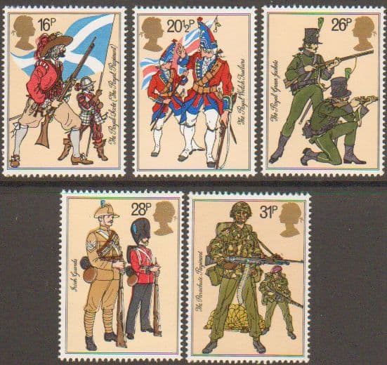 SG1218-1222 1983 Army Stamp Set