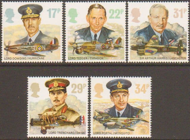 SG1336-1340 1986 RAF Stamp Set