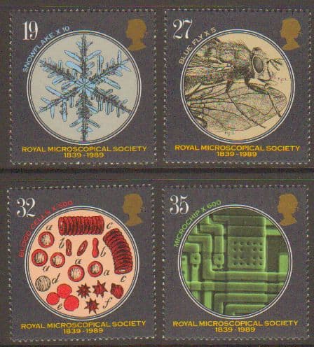 SG1453-1456 1989 Microscopes Stamp Set