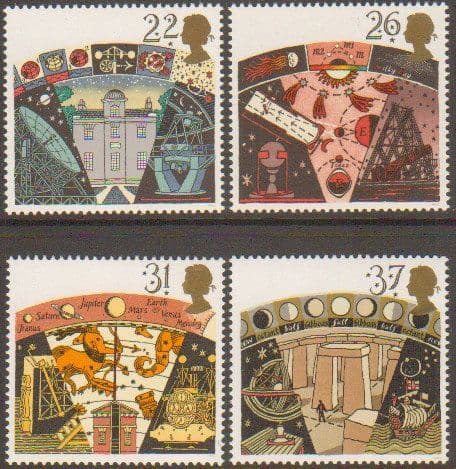 SG1522-1525 1990 Astronomy Stamp Set