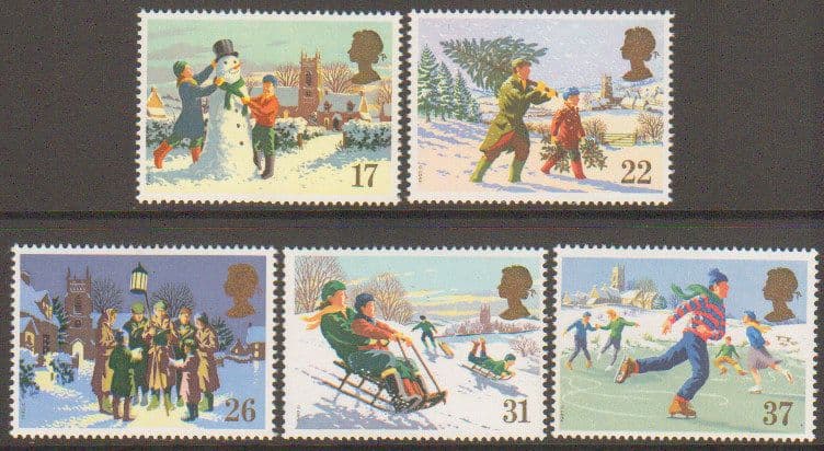 SG1526-1530 1990 Christmas Stamp Set