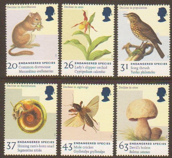 SG2015-2020 1998 Endangered Species Stamp Set