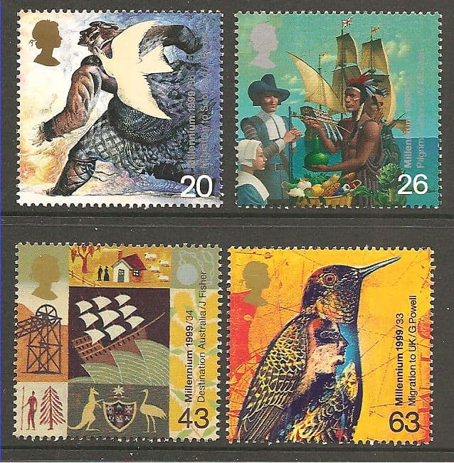 SG2084-2087 1999 Settlers Tale Stamp Set