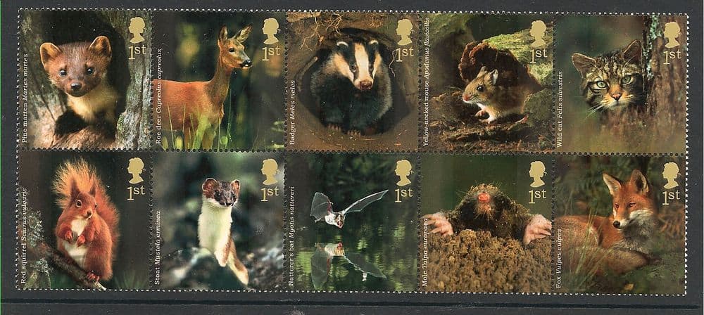 SG2479-2488 2004 Woodland Animals Stamp Set