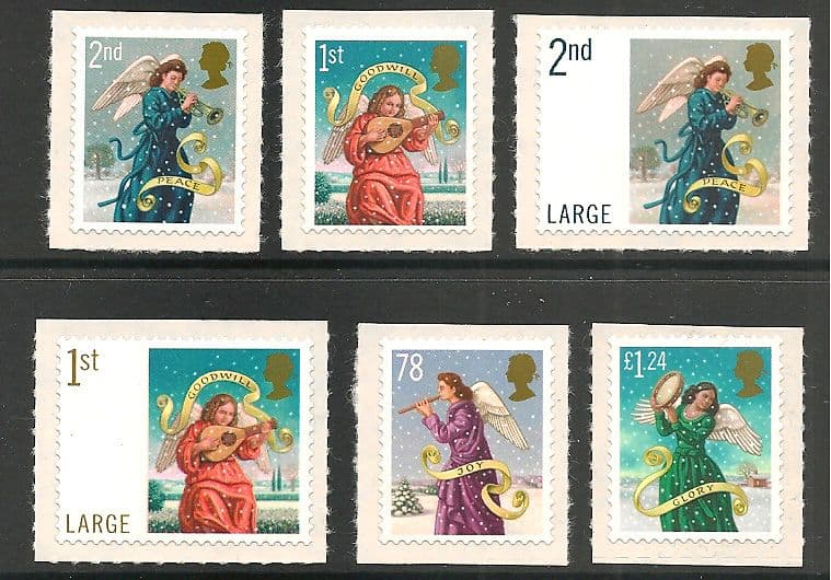 SG2789-2794 2007 Christmas 2nd Issue Angels Stamp Set