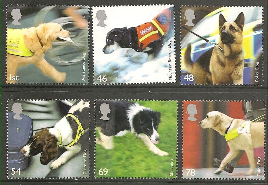 SG2806-2811 2008 Working Dogs Stamp Set