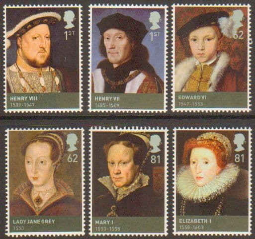 SG2924-2929 2009 Kings & Queens House of Tudor Stamp Set