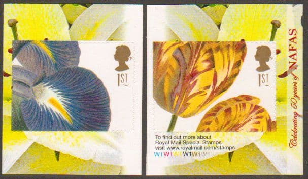 SG2942-2943 2009 NAFAS Flowers Self Adhesive Stamps