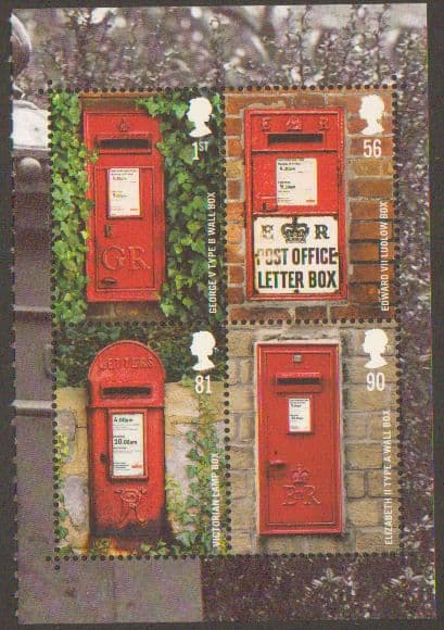 SG2950-2953 2009 Post Boxes Stamp Set