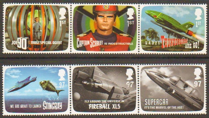 SG3136-3141 2011 Gerry Anderson Stamp Set