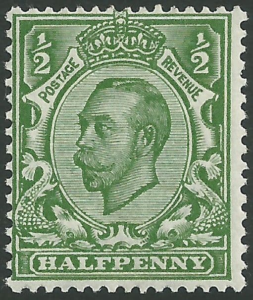 SG344 d Green Type II Simple Cypher Watermark MOUNTED Mint