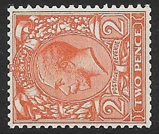 SG421b 2d Orange SIDEWAYS WATERMARK MOUNTED Mint King George V 1924 ...
