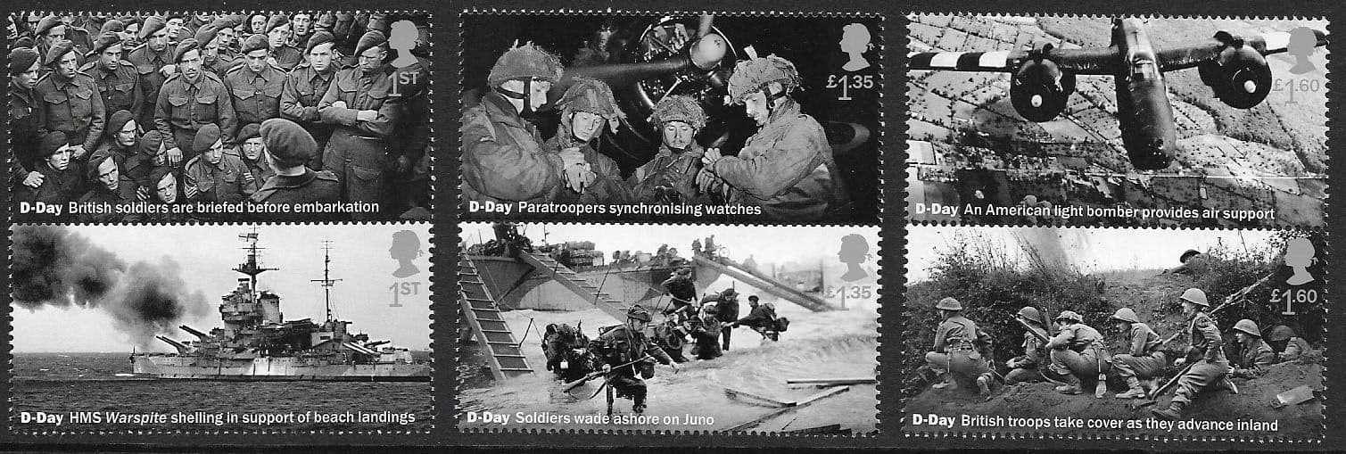 SG4230-4235 2019 D-Day 75th Anniversary of the Normandy Landings Stamp Set