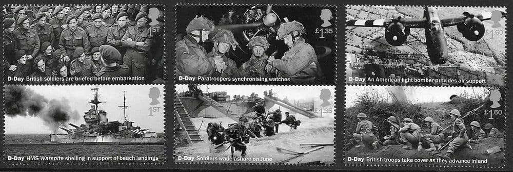 SG4230-4235 2019 D-Day 75th Anniversary of the Normandy Landings Stamp Set