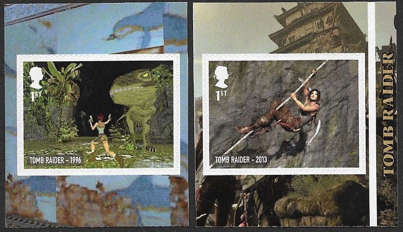 SG4321-4322 2020 Video Games - Tomb Raider - Self Adhesive Stamp Set
