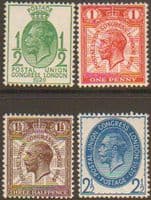 SG434-437 1929 PUC Stamp Set Watermark Upright