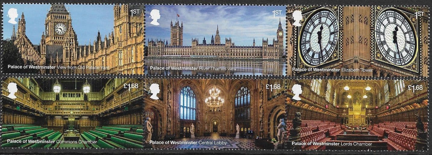 SG4404-4409 2020 Palace of Westminster Stamp Set