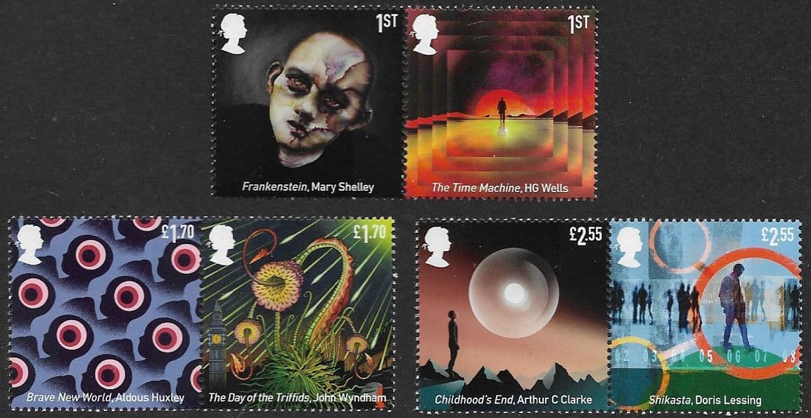 SG4503-4508 2021 Classic Science Fiction Stamp Set