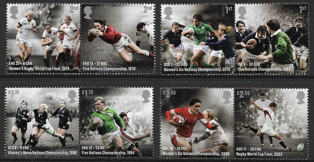 SG4597-4604 2021 Rugby Union Stamp Set