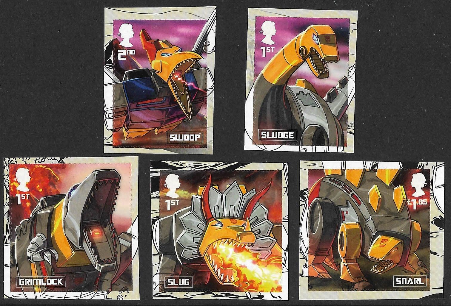 SG4709-4713 2022 Transformers 2nd Issue Set of 5 Singles Stamp Set