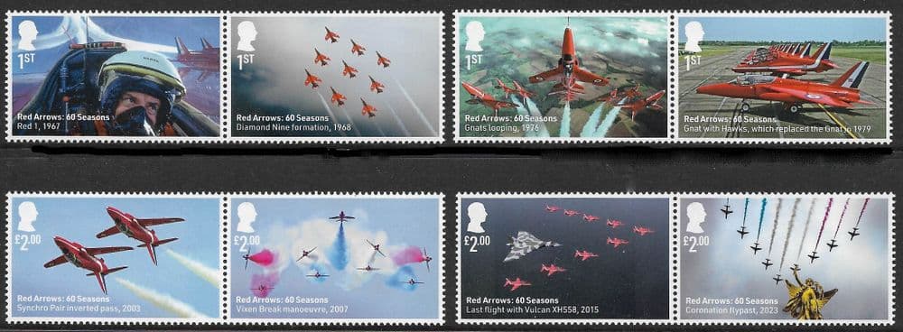 SG5176-5183 2024 Red Arrows - 60 Seasons - Stamp Set