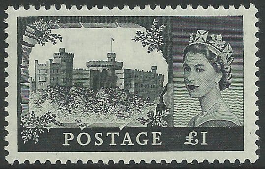SG539a 1 1958 1st De La Rue MOUNTED Mint Wilding Castle Stamps